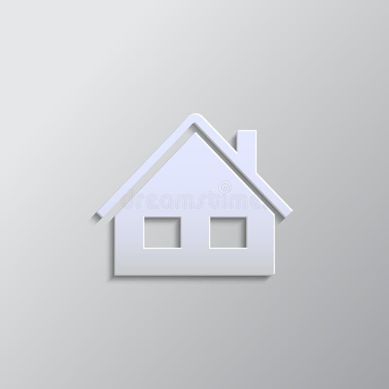 Building, Home Paper Style, Icon. Paper Style Icon Stock Illustration ...