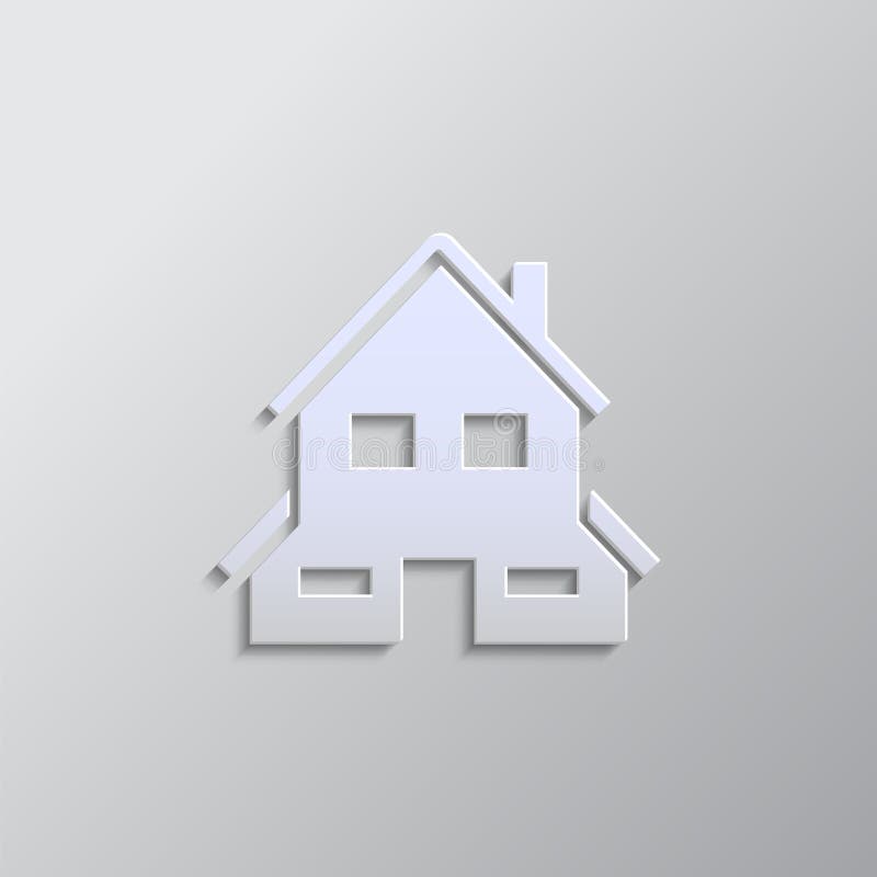 Building, Home Paper Style, Icon. Paper Style Icon Stock Illustration ...