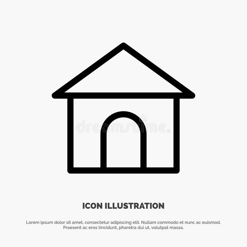 Building, Hose, House, Shop Line Icon Vector Stock Vector ...