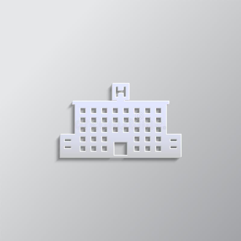Building, Hospital, Paper Style, Icon. Paper Style Vector Icon Stock ...