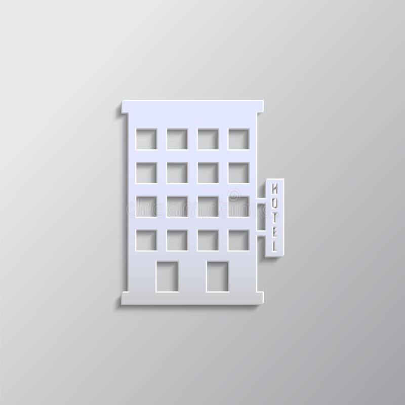 Building, Hotel Paper Style, Icon. Paper Style Vector Icon Stock ...