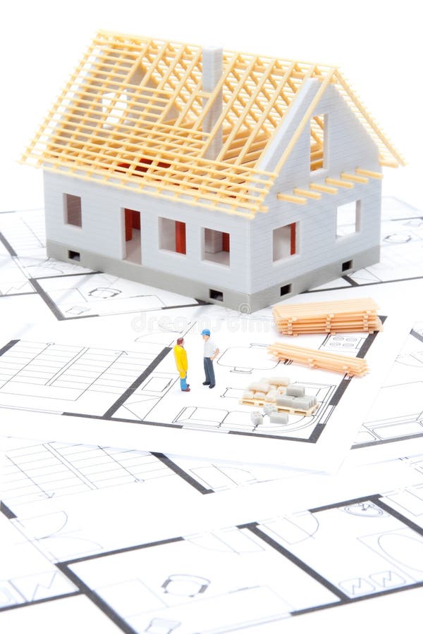 Building house stock image. Image of builder, blueprint - 19950027