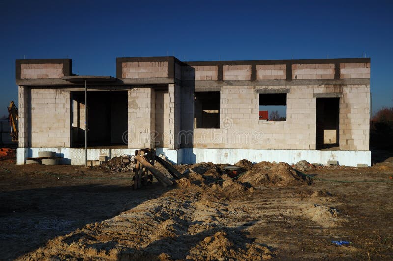 Building a house stock image. Image of house, bricks, painitng - 4493139