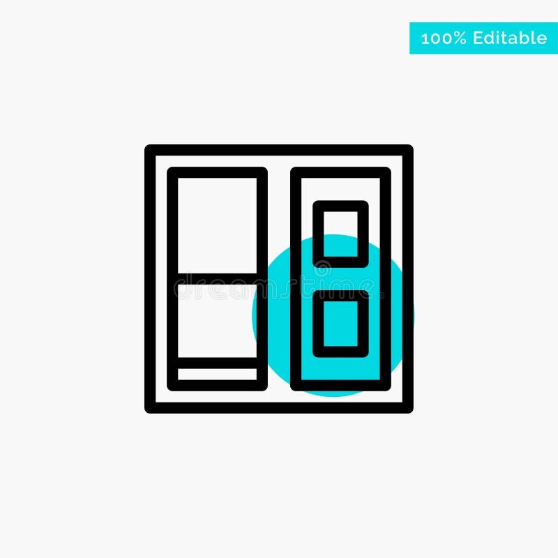 Building, House, Door Turquoise Highlight Circle Point Vector Icon ...