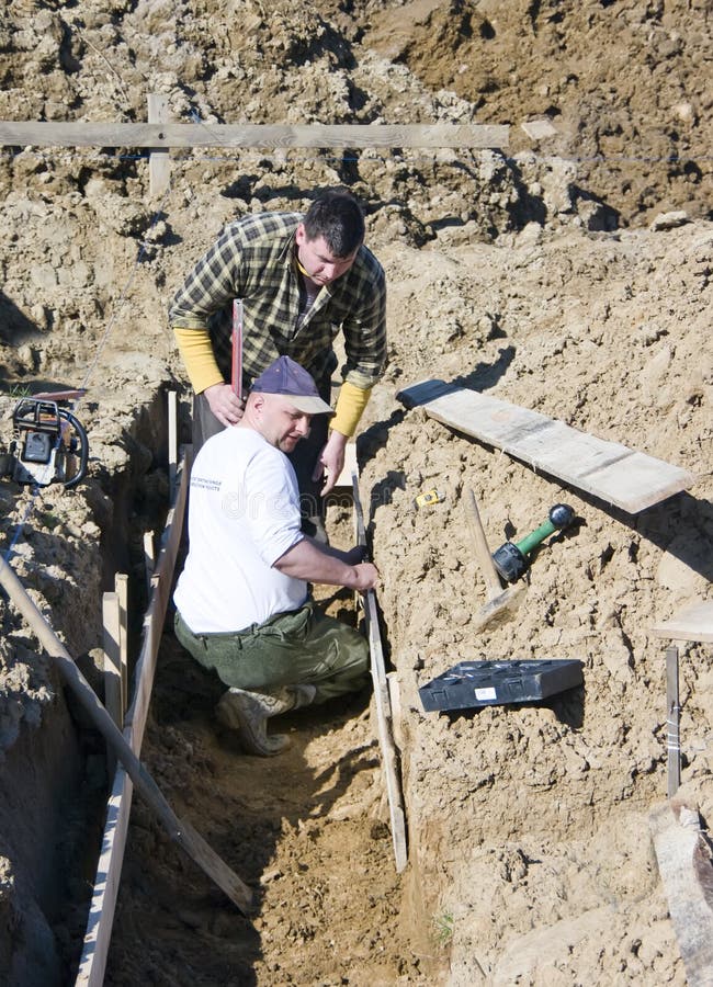 Building house foundations stock photo. Image of base - 4986664