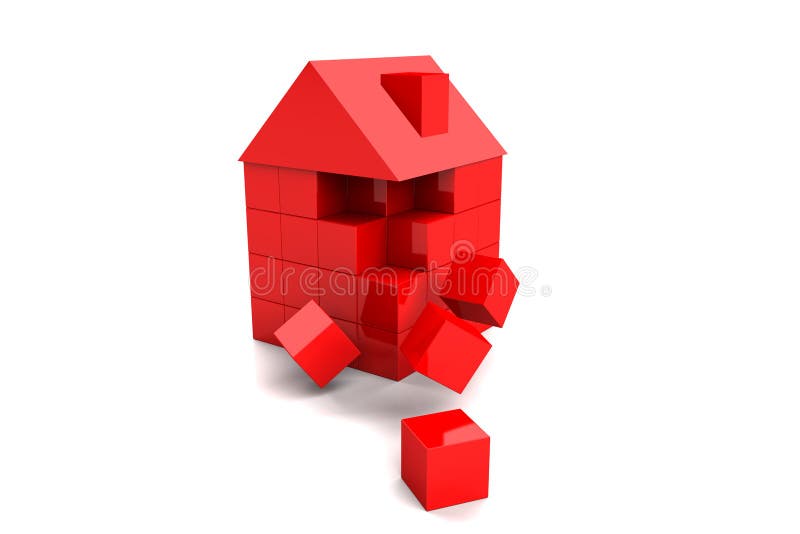 Building a house stock illustration. Illustration of construction ...