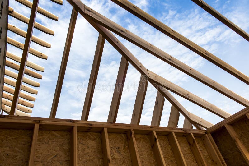 Building a House in Skeleton Technology Stock Image - Image of flat ...