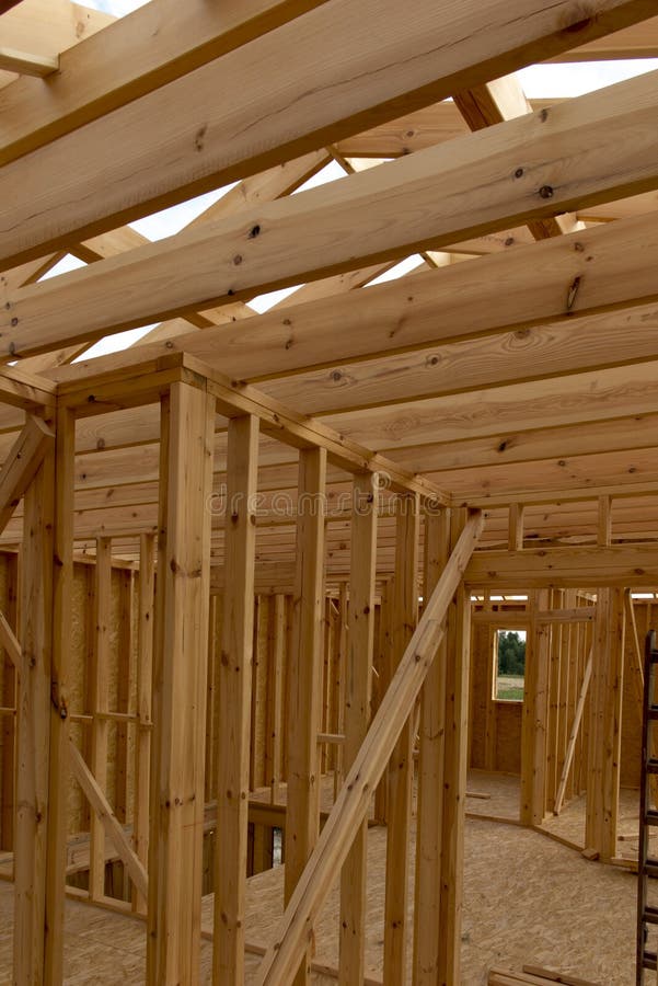 Building a House in Skeleton Technology Stock Photo - Image of wall ...