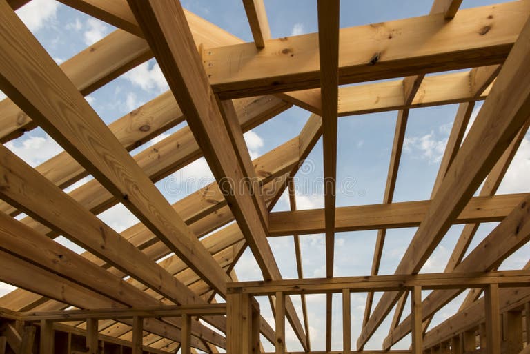 Building a House in Skeleton Technology Stock Photo - Image of wall ...