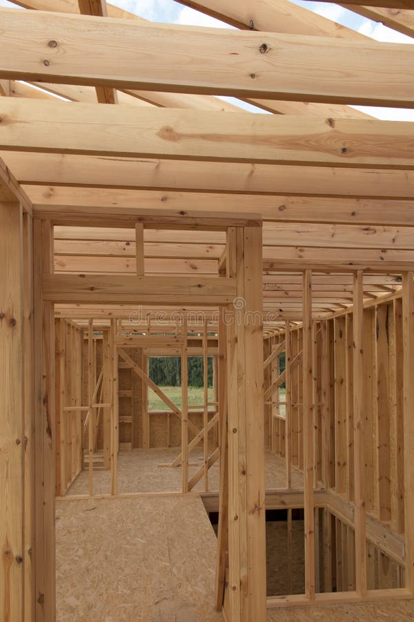 Building a House in Skeleton Technology Stock Photo - Image of ...