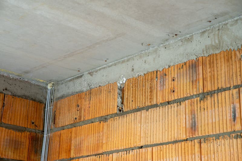 Building a House, Unfinished Interior Stock Photo - Image of bricks ...