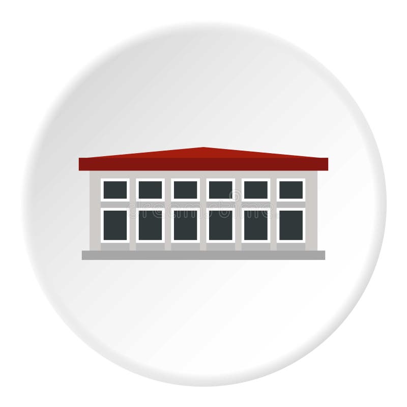 Building icon circle stock vector. Illustration of cabin - 108598794