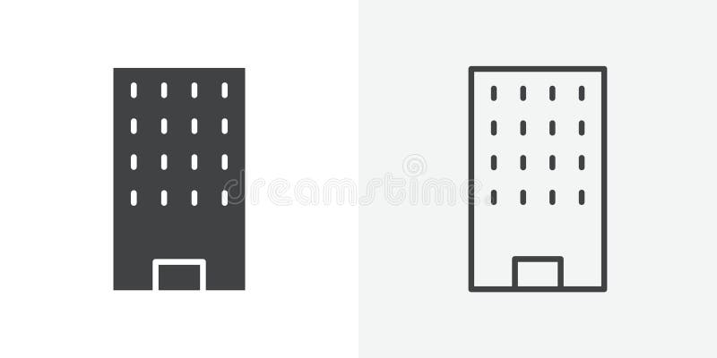 Building Icon Flat and Simple Set Design Stock Vector - Illustration of ...