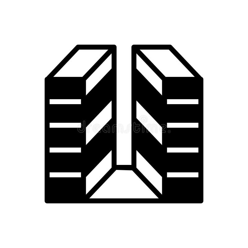 Black Solid Icon for Building, Office and Corporate Stock Vector ...