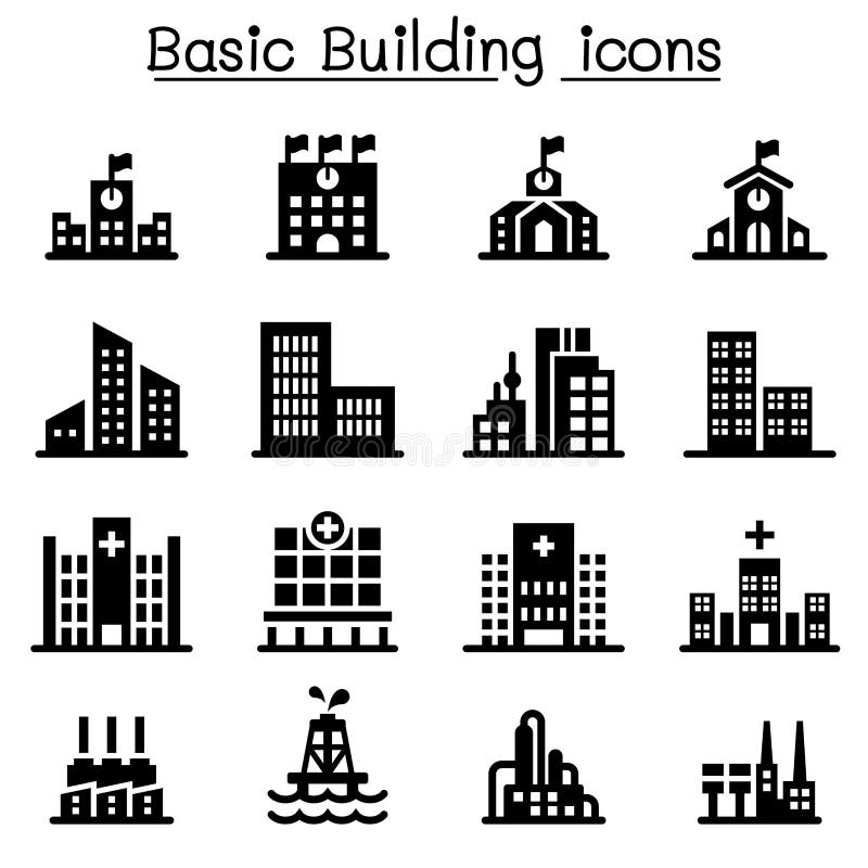 School building icon stock vector. Illustration of business - 72997554