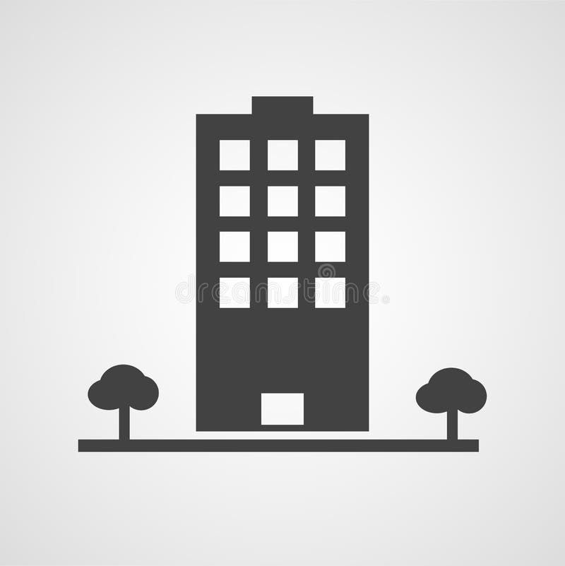 Sky scrapper Building icon stock illustration. Illustration of abstract ...