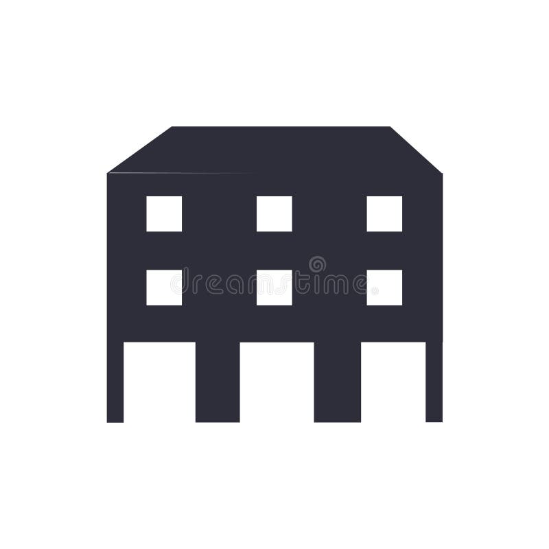 Building Icon Vector Sign and Symbol Isolated on White Background ...