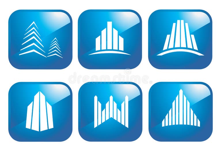 Building Icons stock vector. Illustration of shape, city - 19434983