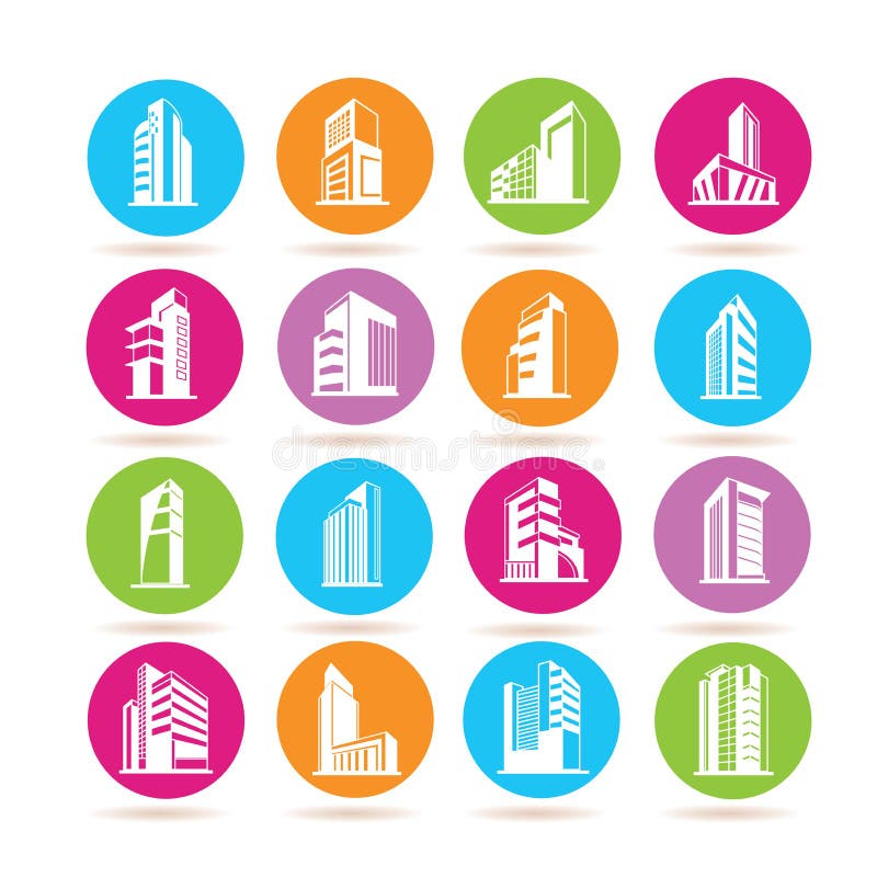 Building icons stock illustration. Illustration of home - 80941844