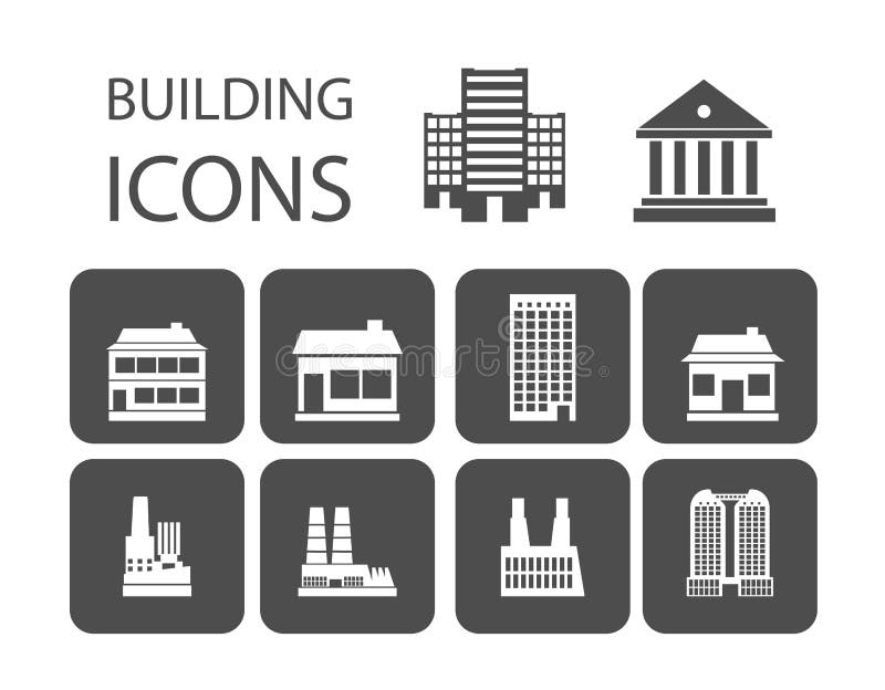 Building icons stock vector. Illustration of element - 42628862