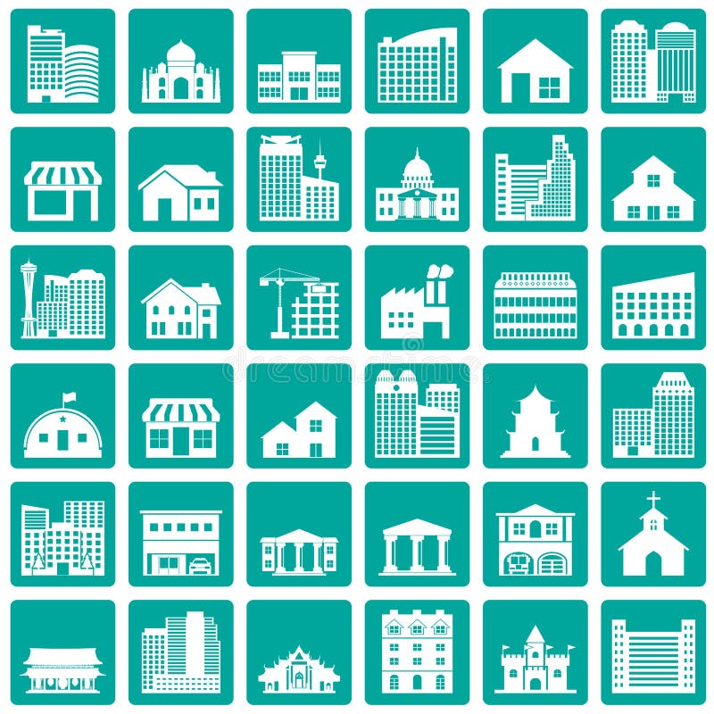 Home House Building Residence Bank Apartment Townhome Icon Stock Vector ...