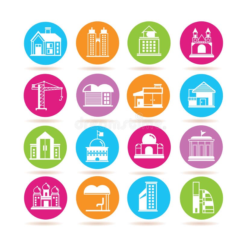 Building icons stock illustration. Illustration of formatting - 59066628