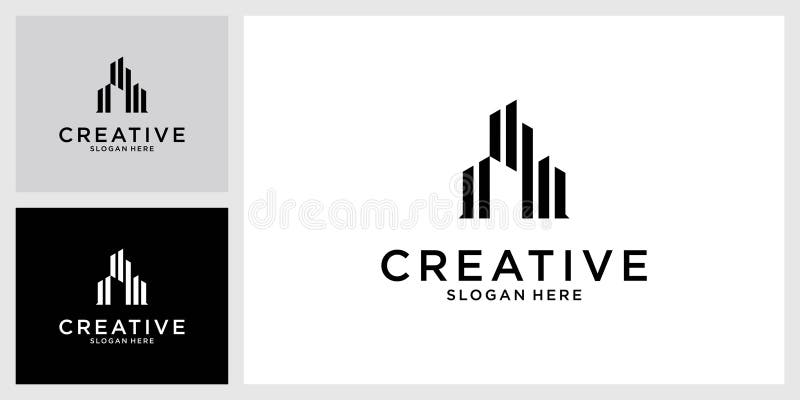 Building Idea Vector Logo Design Stock Vector - Illustration of brand ...