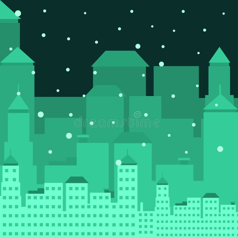 Building Illustration in Night Stock Vector - Illustration of beauty ...