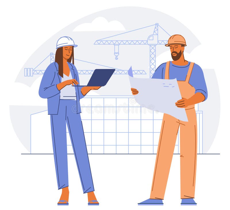 Building industry concept. stock vector. Illustration of office - 286140094