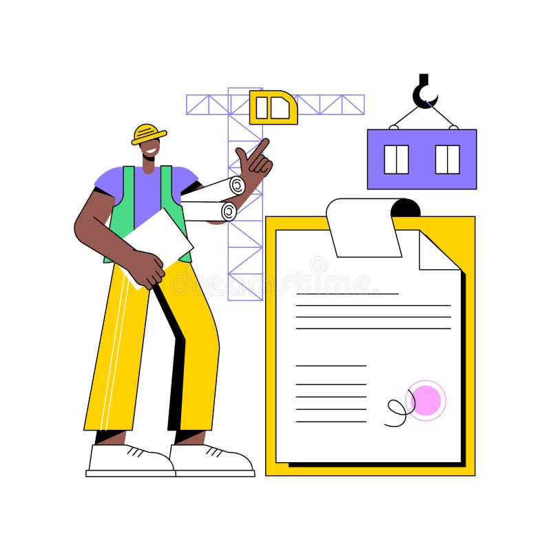 Building Industry License Abstract Concept Vector Illustration. Stock ...