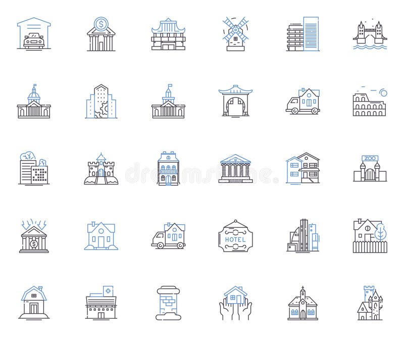 Building Industry Line Icons Collection. Architecture, Construction ... Building Industry Line Icons Collection. Architecture, Construction ...