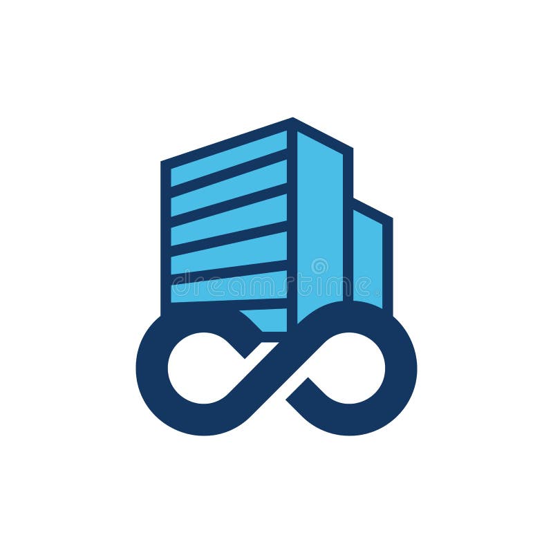 Building Infinity Head Logo Icon Design Stock Vector - Illustration of ...