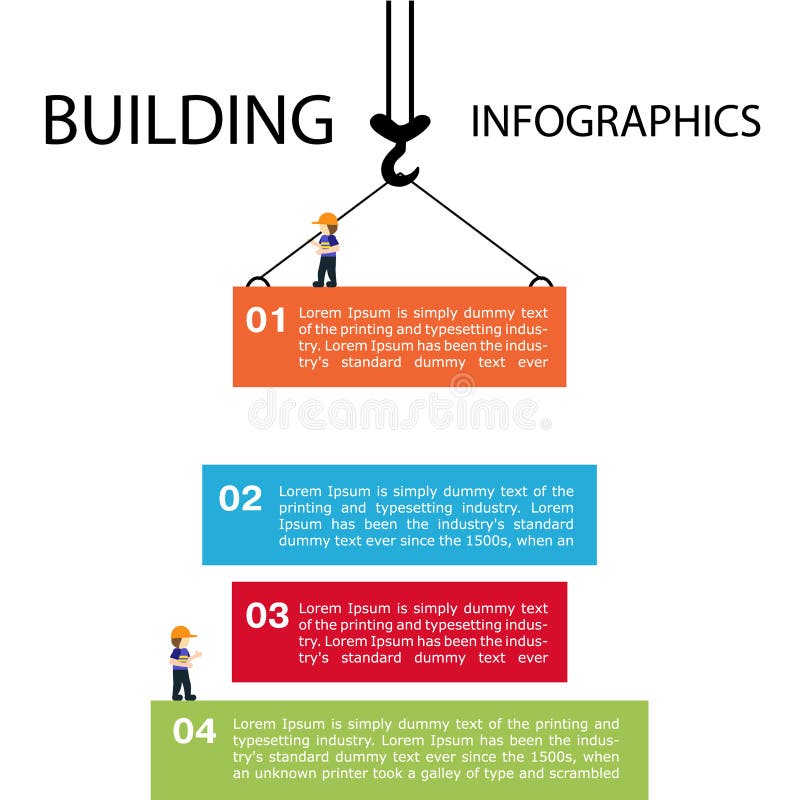 Building of Infographics. Template Construction Sites or Other P Stock ...