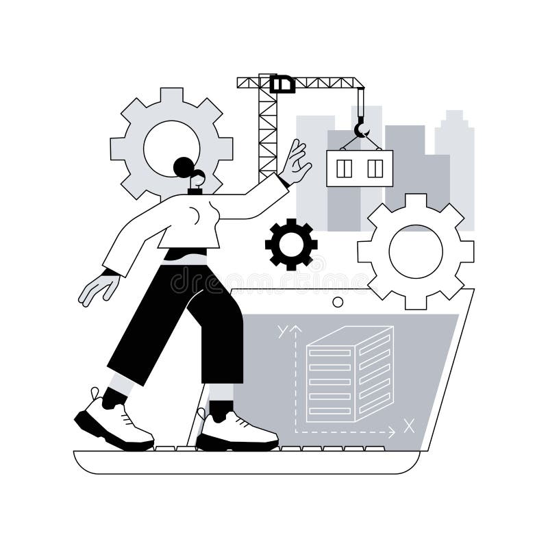 Building Information Modeling Abstract Concept Vector Illustration ... Building Information Modeling Abstract Concept Vector Illustration ...
