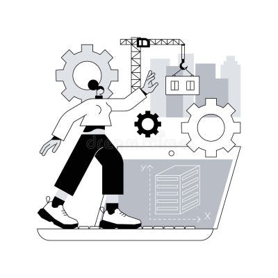 Building Information Modeling Abstract Concept Vector Illustration ...