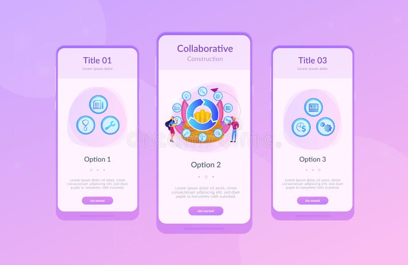 Building Information Modeling App Interface Template. Stock Vector ...