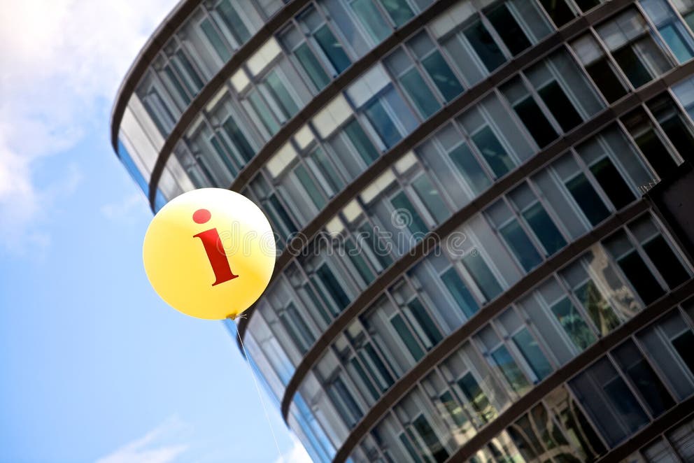 Building and Information Sign Stock Image - Image of structure, side ...