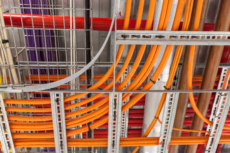 Colorful Cable Runs and Wiring for Building Control and Commincations ...