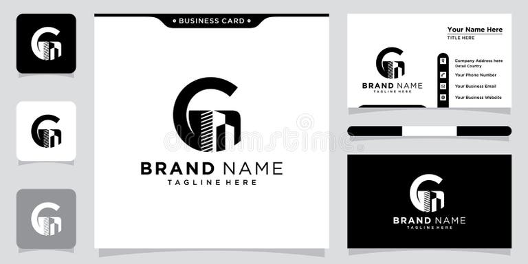 Building with Initial G Letter Monogram Logo Design Stock Vector ...