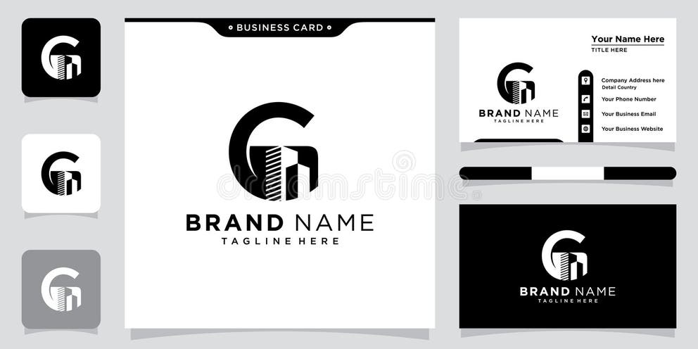 Building with Initial G Letter Monogram Logo Design Stock Vector ...
