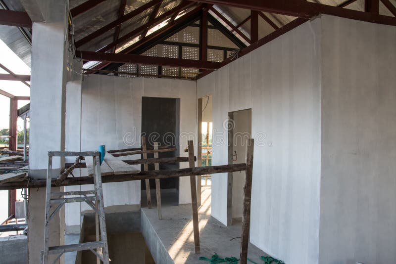 Building Inside Under Construction Stock Photo - Image of bricklayer ...