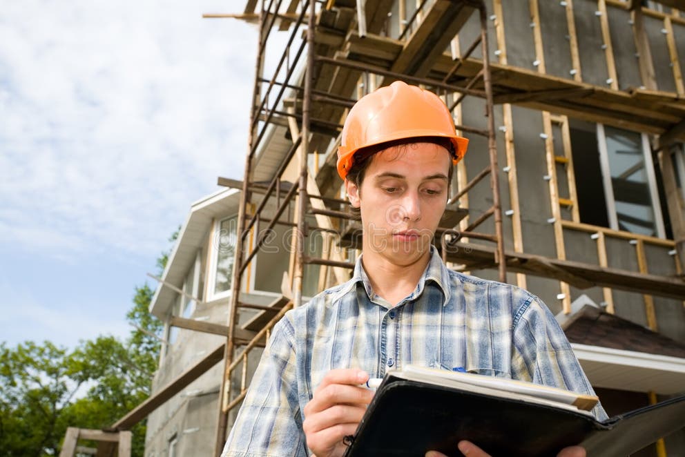 Building inspector stock photo. Image of cute, mansion - 4583752