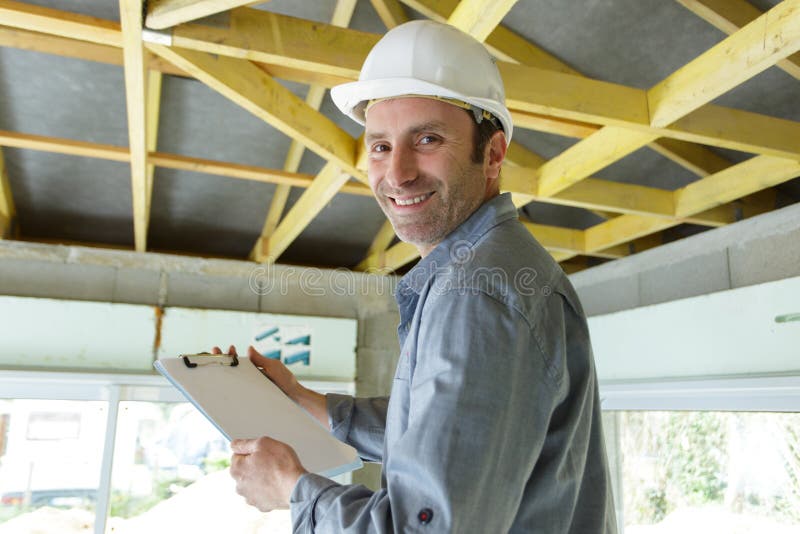Building Inspector in Property Stock Photo - Image of buildingsite ...