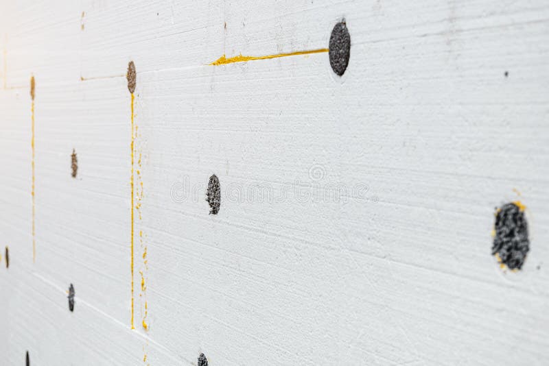 Building Insulation. White Styrofoam Close-up, Home Isolation Stock ...