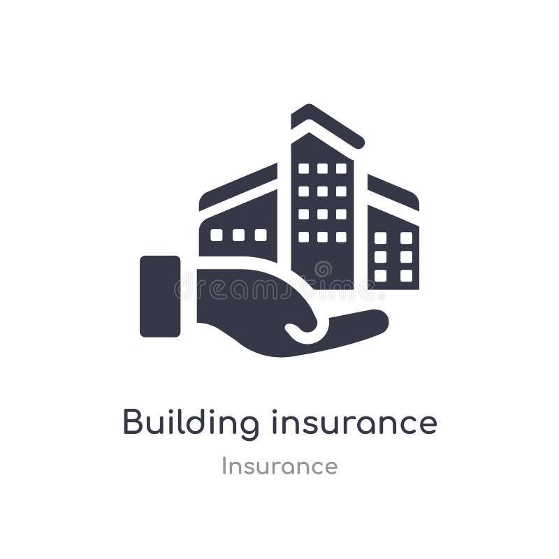 Building Insurance Icon. Isolated Building Insurance Icon Vector ...