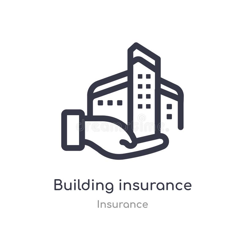 Building Insurance Outline Icon. Isolated Line Vector Illustration from ...