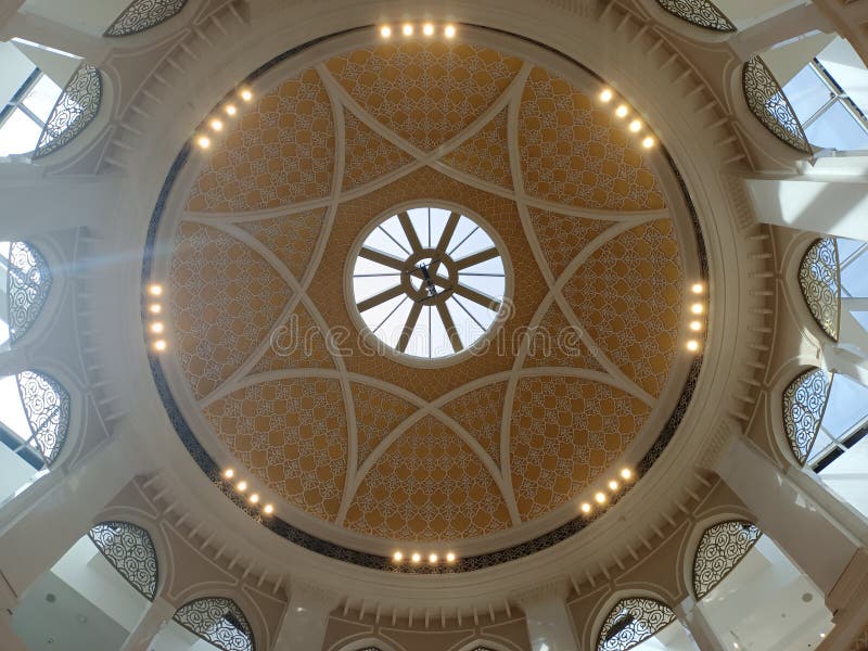 Building Interior Colorful Design in Dubai Mall Stock Photo - Image of ...