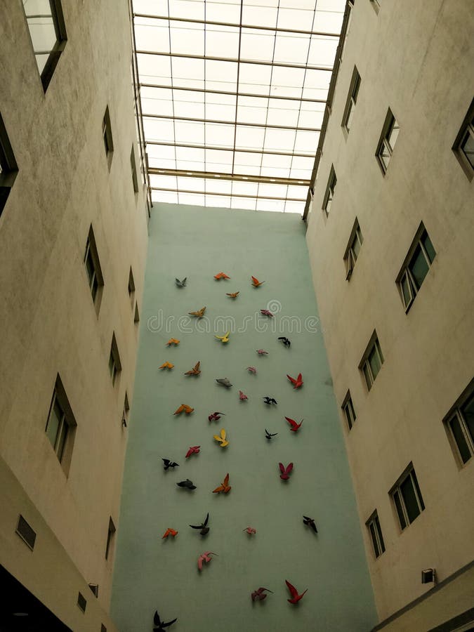 Building Interior Design Artistic Wall Editorial Photography - Image of ...