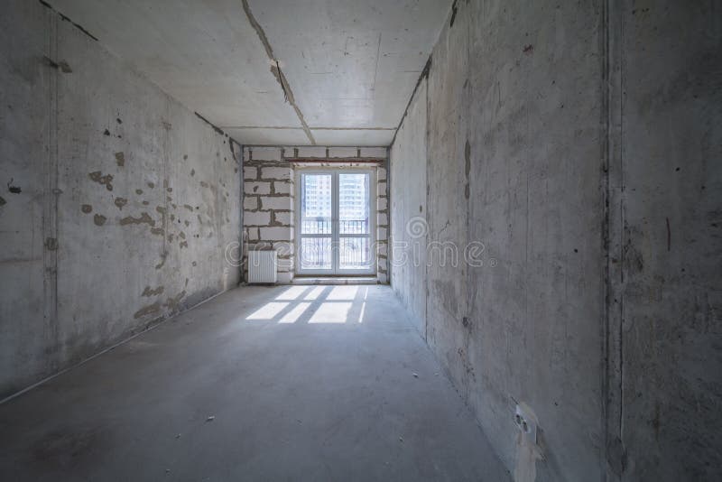 Building Interior Empty Room Ready for Renovation Stock Photo - Image ...