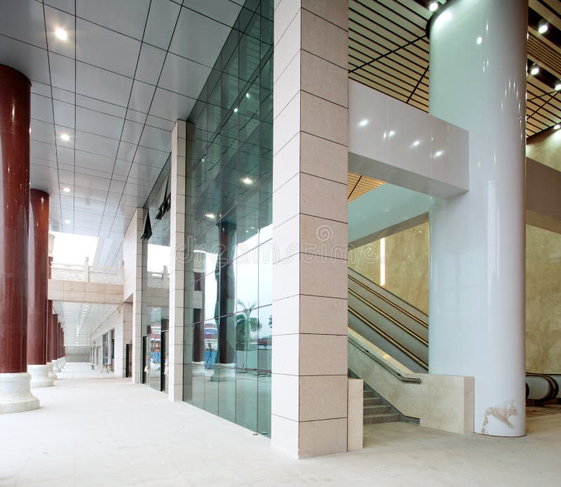 Building Internal Details of the Hall Stock Image - Image of elevators ...